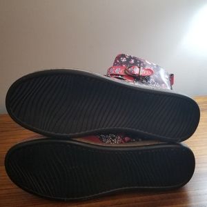 Shoes | Red Floral Boho Boots Nwot | Poshmark